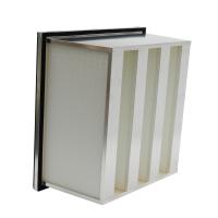 China HEPA Glassfiber V Cell Filter Mini Pleat 600Pa for Clean Room H13 for sale