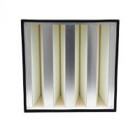 China HEPA Glassfiber V Cell Filter Mini Pleat 600Pa for Clean Room H13 for sale