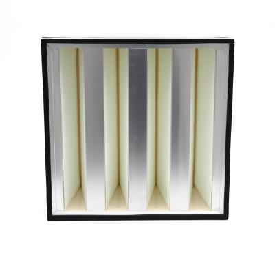 China HEPA Glassfiber V Cell Filter Mini Pleat 600Pa for Clean Room H13 for sale