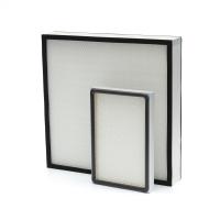 China MDF Washable H12 HEPA Filter Element 99.97% Efficiency 0.3 Micron Stainless Steel Frame for sale