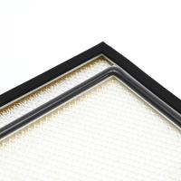 China MDF Washable H12 HEPA Filter Element 99.97% Efficiency 0.3 Micron Stainless Steel Frame for sale