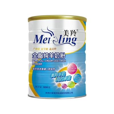 China Instant Full Cream Goat Milk Powder 800g Tin Dry Sterilized Natural Lactic Acid for sale