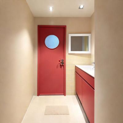 China Modern Style Aluminum Alloy Bathroom Door Featuring Tempered Glass Panels and Durable Frame Ideal for Stylish Bathroom Interiors for sale