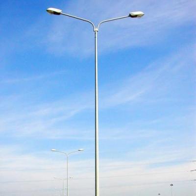 China Double Arms Q345 Hot Dip Galvanized Street Light Pole for sale