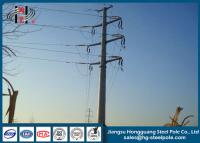China Customized Galvanised Steel Pole , High Voltage Power Distribution Poles for sale