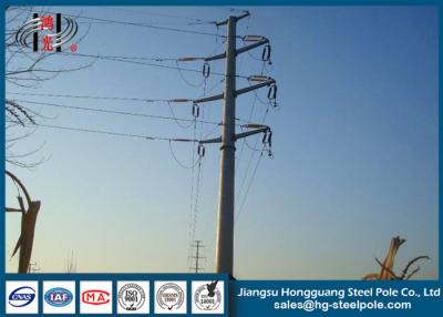 China Customized Galvanised Steel Pole , High Voltage Power Distribution Poles for sale
