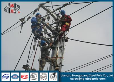 China OEM Transmission Line Galvanized Steel Poles With Bitumen Painted Q345 10KV for sale