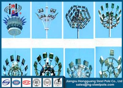 China Q235 Q345 Two Sections Flood Light Poles Tapered Steel Tubular Flood Llighting Posts for sale