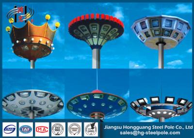 China Outdoor Round Anti - Rust Flood Light Poles For AirPort Lighting ASTM A123 for sale