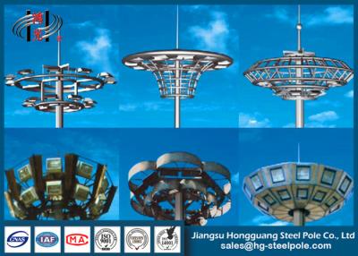 China Conical / Tubular Anti - Corrosion Flood Light Poles , Q420 Q460 Steel Power Pole for sale