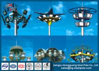 China Q235 Galvanized Powder Coated Flood Light Poles Outdoor High Mast Lighting Pole for sale