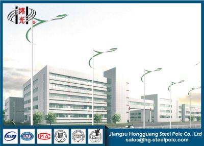 China Q345 Steel Light Pole Single Arm 8M Lamp Post For Garden With Colorful Painting for sale