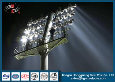 China Custom Hot Dip Galvanized High Mast Lighting Pole with Lifting System for sale