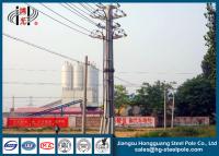 China Zinc Coated 69 KV Transmission Line Tubular Steel Poles With ISO Certificate for sale