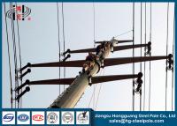 China Steel Conical Hot Dip Galvanized Electrical Power Pole With Anchor Bolt Q345 for sale