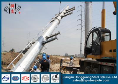 China Anti Rust 220KV Polygonal Galvanized Electric Power Poles Steel Tubular for sale
