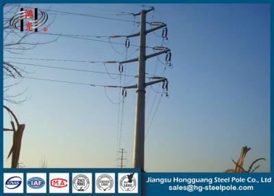 China 110KV Steel Tubular Pole , Double Circuit Transmission Line Electric Poles for sale