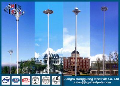 China Octagonal Hot dip Galvanized Steel High Mast Poles for Lighting for sale