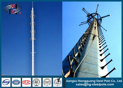 China 4G Polygonal Steel Tubular Telecommunication Towers Hot Roll Steel Q235 for sale