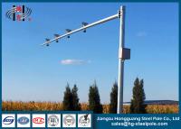 China H6.8m Camera Steel Tubular Poles , Monitor Galvanised Poles for sale