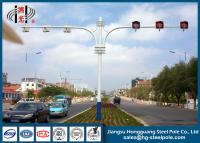China Hot Roll Steel Round Tapered Traffic Signal Pole for Pedestrian Crossing for sale