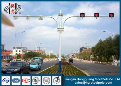China Hot Roll Steel Round Tapered Traffic Signal Pole for Pedestrian Crossing for sale