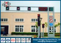 China Frame Style Traffic Light Pole Hot Dip Galvanization 4m - 10m Height for sale