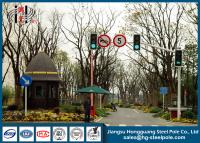 China Traffic Industry Powder Coated Traffic Light Pole with Single Arm for sale