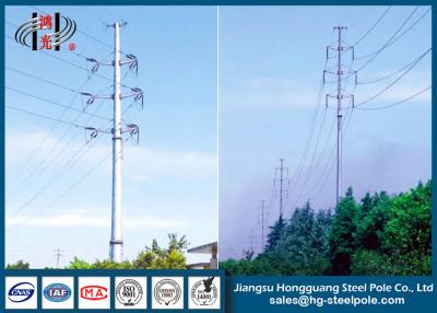 China 110KV Tubular Steel Transmission Poles Certificated High Strength for sale