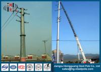 China Flange Connected Steel Power Electrical Utility Poles For Power Distribution Line for sale