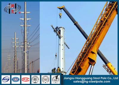China Electric Overhead Transmission Line Pole Double Circuits 110KV In Dodecagonal for sale
