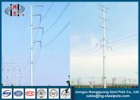 China Q235 Waterproof HDG Electrical Power Transmission Poles Conical , Round for sale