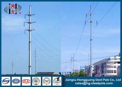 China Galvanized Conical Utility Power Poles for Electrical Distribution Line for sale