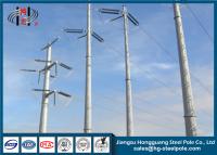 China Hot Dip Galvanized Steel Power Pole , Electrical Transmission Poles 450 Dan Design Load for sale
