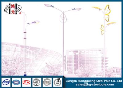 China Q345 Steel Tapered Polygonal Road Lamp Pole Hot Dip Galvanization Long Life for sale