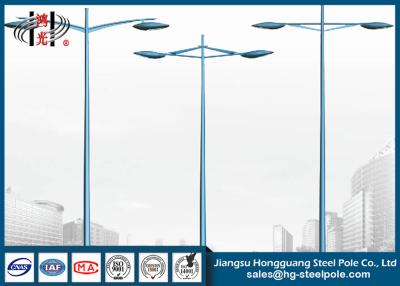 China Powder Coated 250W Outdoor Street Lamp Post Hot dip Galvanization for sale