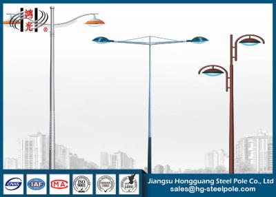 China 3mm  Thickness Steel Tubular Pole Double Arm  With  Internal And External Welding for sale
