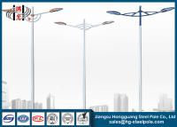 China 9M Double Arms Outdoor Street Lamp Post with Hot Dip Galvanized Stainless Steel for sale
