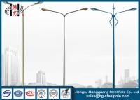 China Double Arms Polygonal Aluminum Street Light Poles For Road Lighting for sale