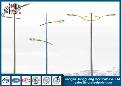 China Professional LED Outdoor Electric Lamp Post Double Arm Weather Resistance for sale