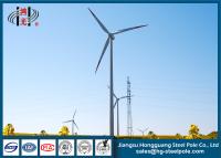China Hot Dip Galvanized Wind Power Steel Tubular Pole With Insert Mode , Flange Mode for sale