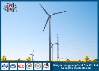China Hot Dip Galvanized Wind Power Steel Tubular Pole With Insert Mode , Flange Mode for sale