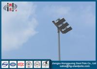 China Professional Conical LED High Mast Light Pole with 3 LED Lights 20m for sale