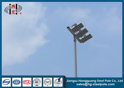 China Professional Conical LED High Mast Light Pole with 3 LED Lights 20m for sale