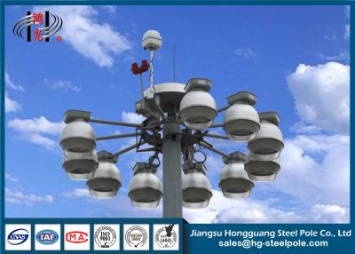 China Powder Coated 1000W Flood Lighting High Mast Light Pole with Lifting System for sale