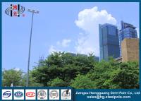 China Overlap Galvanized High Mast Light Pole , Roadway LED Light Poles for sale