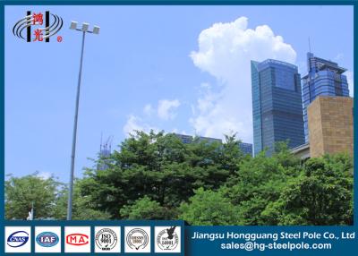 China Overlap Galvanized High Mast Light Pole , Roadway LED Light Poles for sale