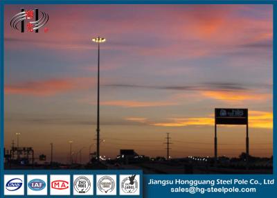 China Polygonal Steel Tubular Floodlighting High Mast Light Pole 35m for sale