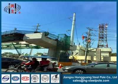 China Anti - Rust Electric Power Poles , Commercial Light Poles For Distribution Line for sale
