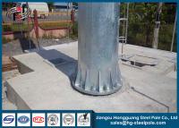China Hot Dip Galvanized Metal Conical Electric Power Pole With 345 Mpa Yield Strength for sale